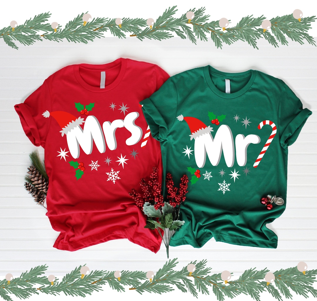 Mr and Mrs Christmas Svg, Christmas Couple Png, Santa Claus SVG, Mr and ...