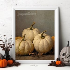 Fall Wall Decor Printable Pumpkin Still Life Painting Rustic Fall Art ...