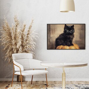 Cute Black Cat Printable Halloween Wall Art Halloween Spooky Print ...