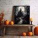 Printable Haunted Mansion Wall Art Bat Haunted House Spooky Dark ...