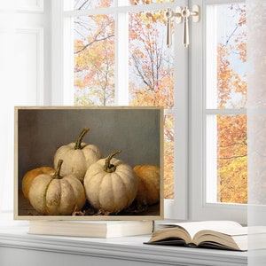 Fall Wall Decor Printable Pumpkin Still Life Painting Rustic Fall Art ...