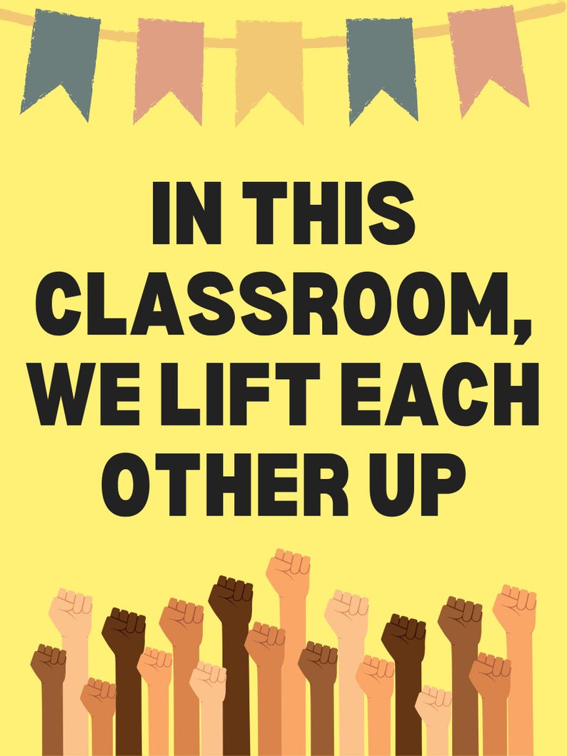 Empowering & Inclusive Classroom Posters Digital Printables for Student ...