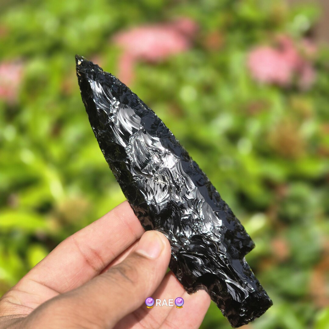 Black Obsidian Hand Knapped, Handmade Hand Knapped, Crystal Daggers ...