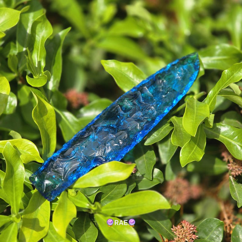 Blue Aqua Obsidian Hand Knapped, Glass, Handmade Hand Knapped, Crystal ...