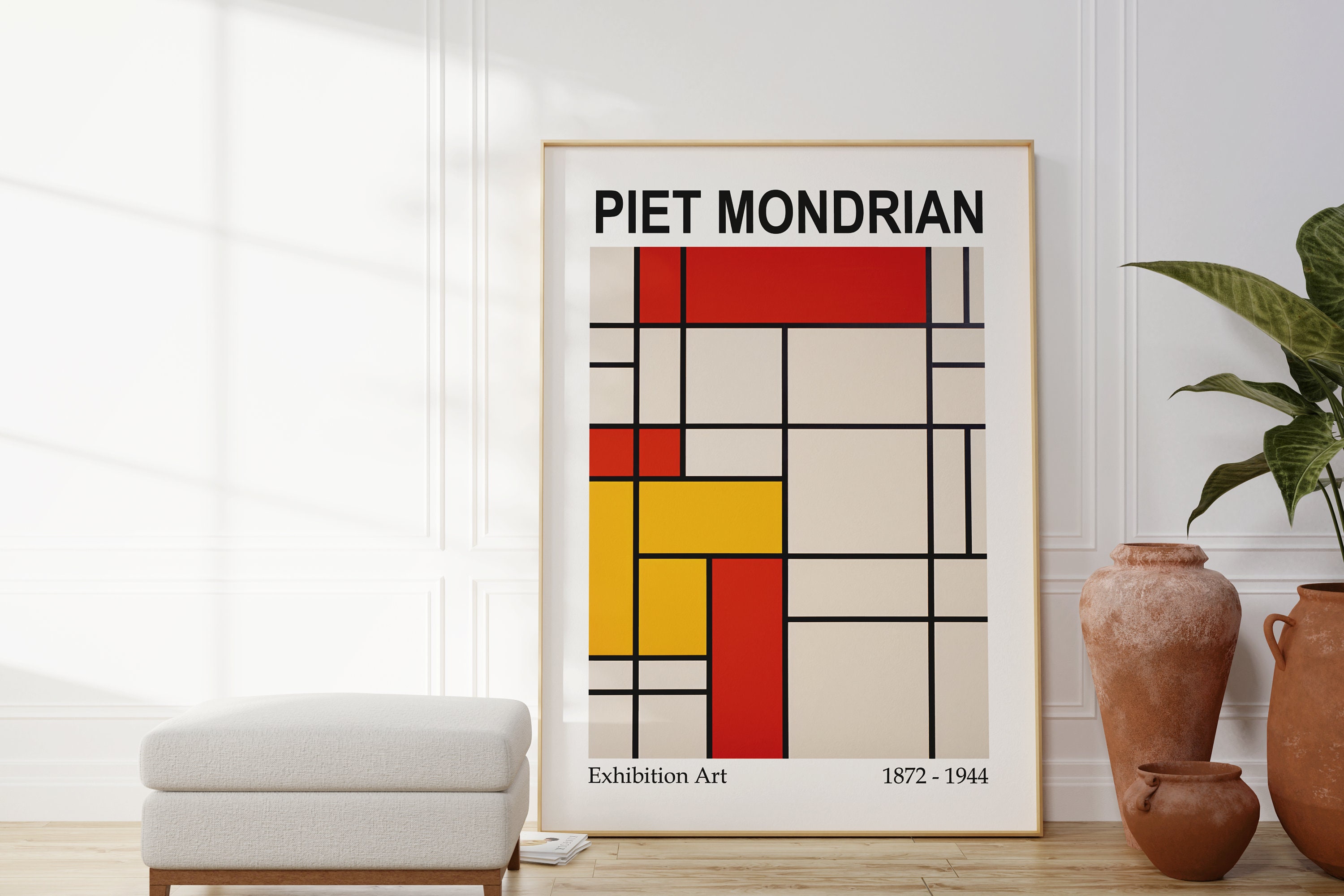 Piet Mondrian Poster - Abstract Dutch Wall Art as Piet Mondrian Print ...