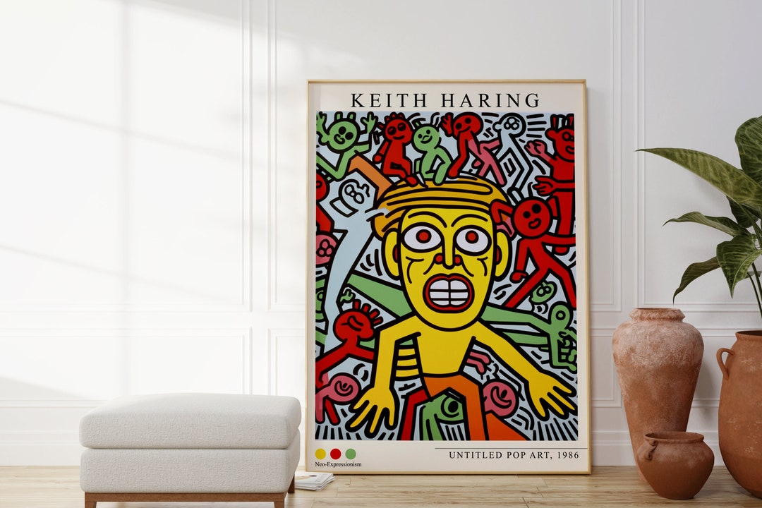 Keith Haring Pop Art Poster Keith Haring Print Keith Haring - Etsy