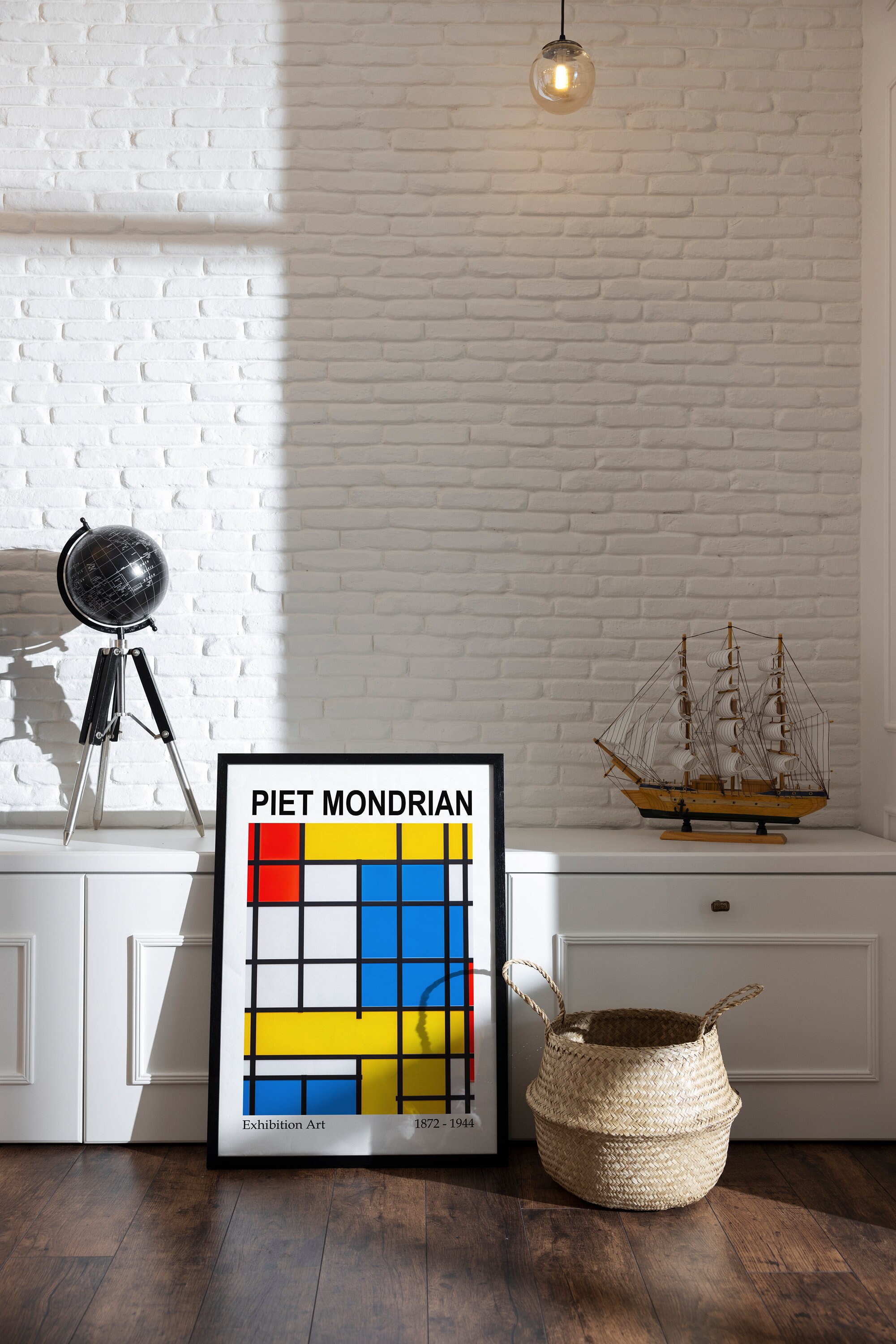 Piet Mondrian Poster Abstract Dutch Wall Art as Piet Mondrian Print ...