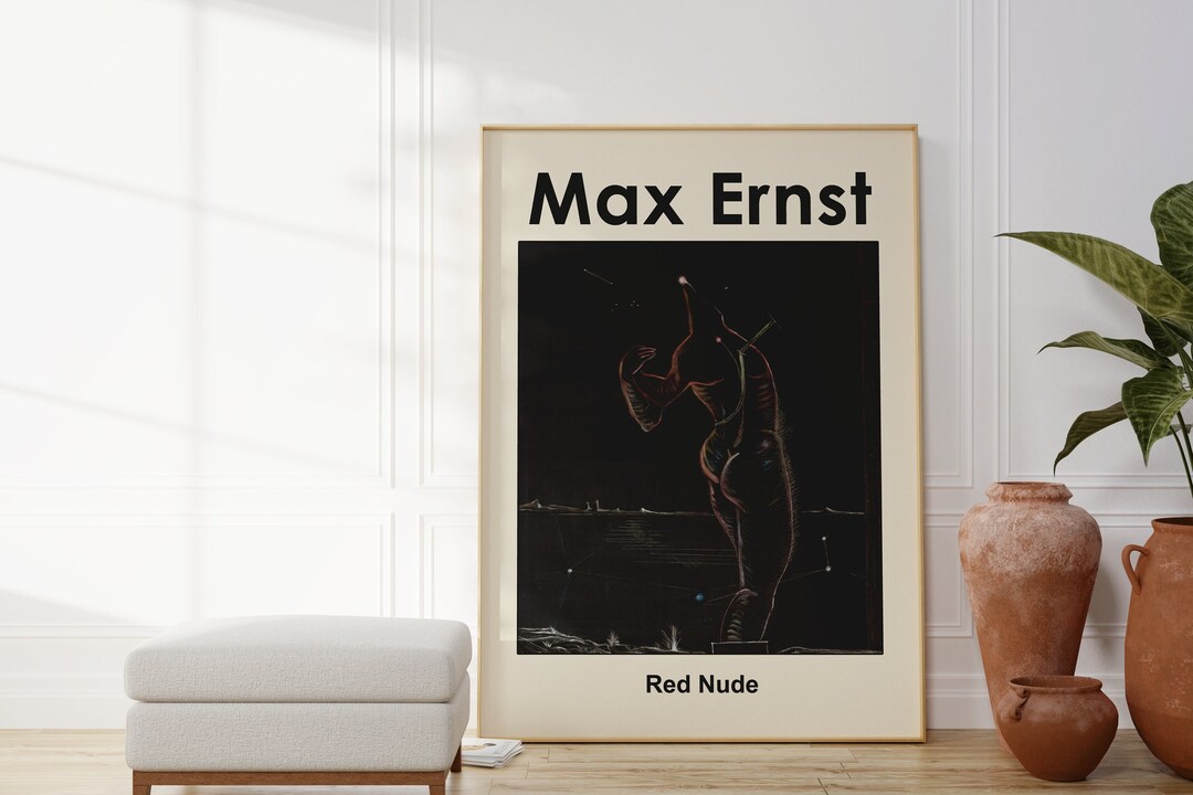 Max Ernst Poster - Red Nude - High-quality Poster as Max Ernst Print ...