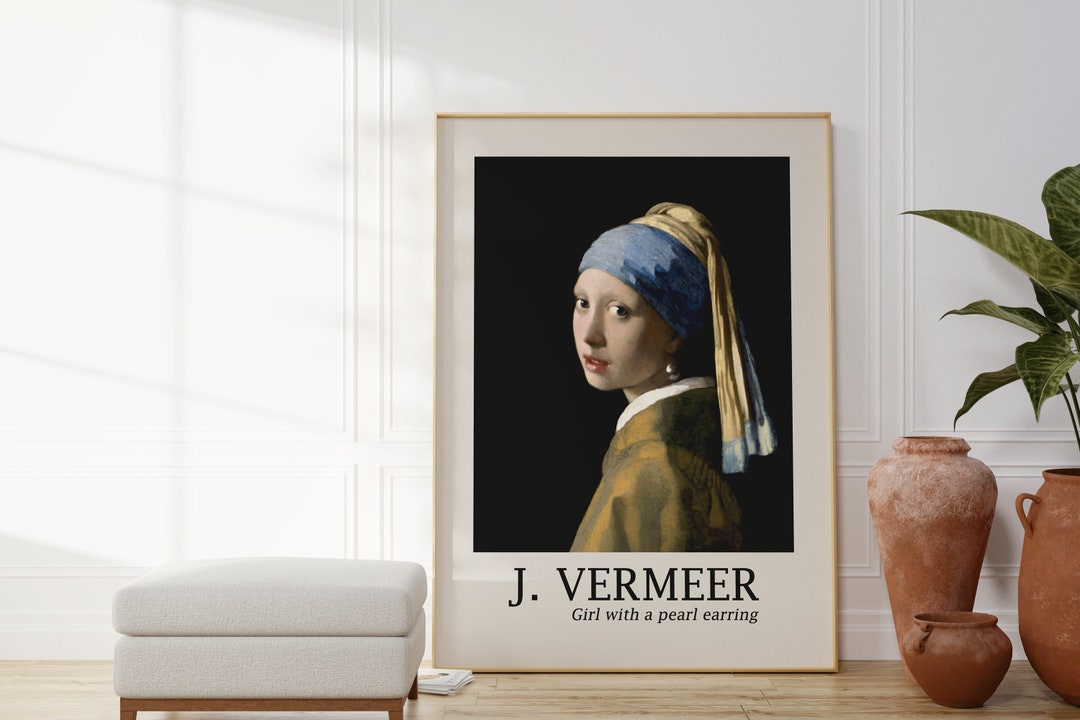 Vermeer Poster Girl With Pearl Earrings High Quality Poster Vermeer ...