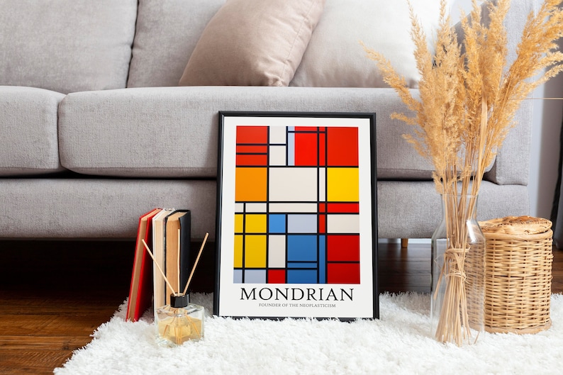 Piet Mondrian Poster - Abstract Dutch Wall Art as Piet Mondrian Print ...