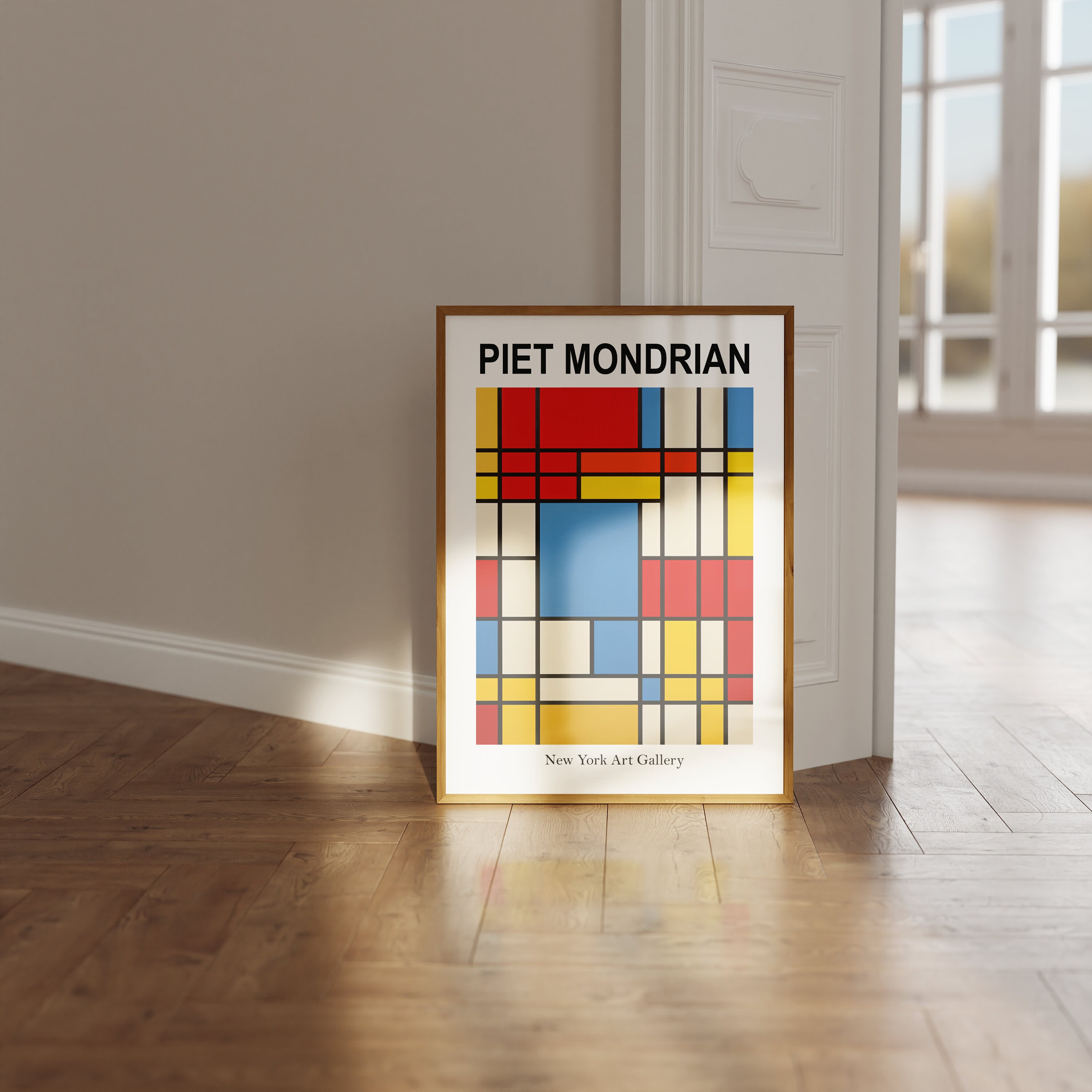 Piet Mondrian Poster Abstract Dutch Wall Art as Piet Mondrian Print ...