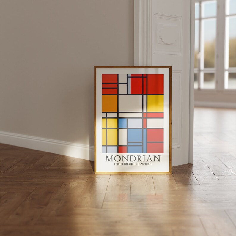 Piet Mondrian Poster - Abstract Dutch Wall Art as Piet Mondrian Print ...