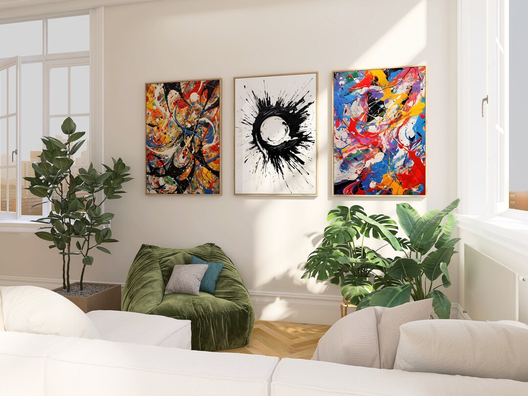 Jackson Pollock Poster Set 3 Piece High Quality Pollock Painting Set ...