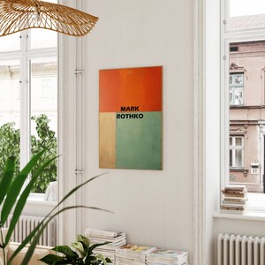 Rothko Poster - Abstract Rothko Wall Art in Museum Quality, Modern Wall ...