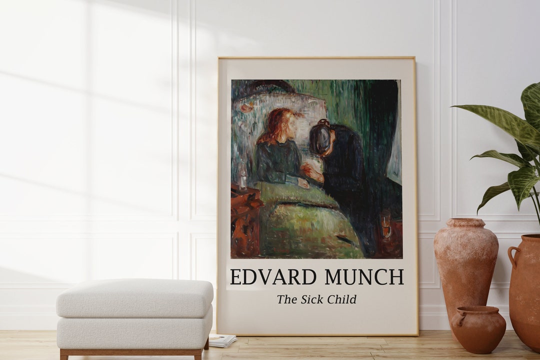 Edvard Munch Poster the Sick Child High Quality Poster as Edvard Munch ...