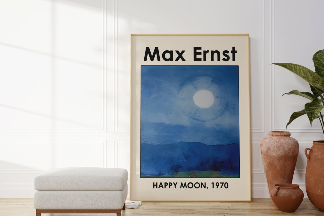 Max Ernst Poster - Happy Moon - High-quality Poster as Max Ernst Print ...