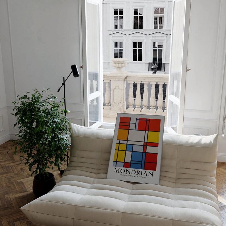 Piet Mondrian Poster - Abstract Dutch Wall Art as Piet Mondrian Print ...