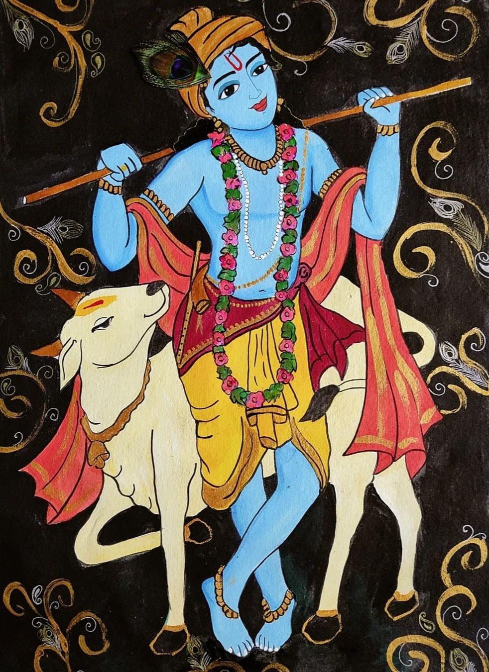 Acrylic Painting of Lord Krishna for Wall Decorkrishna Wall - Etsy