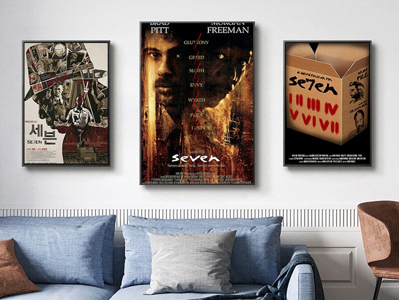 Seven Movie Poster Collection Authentic Film Memorabilia High-quality ...