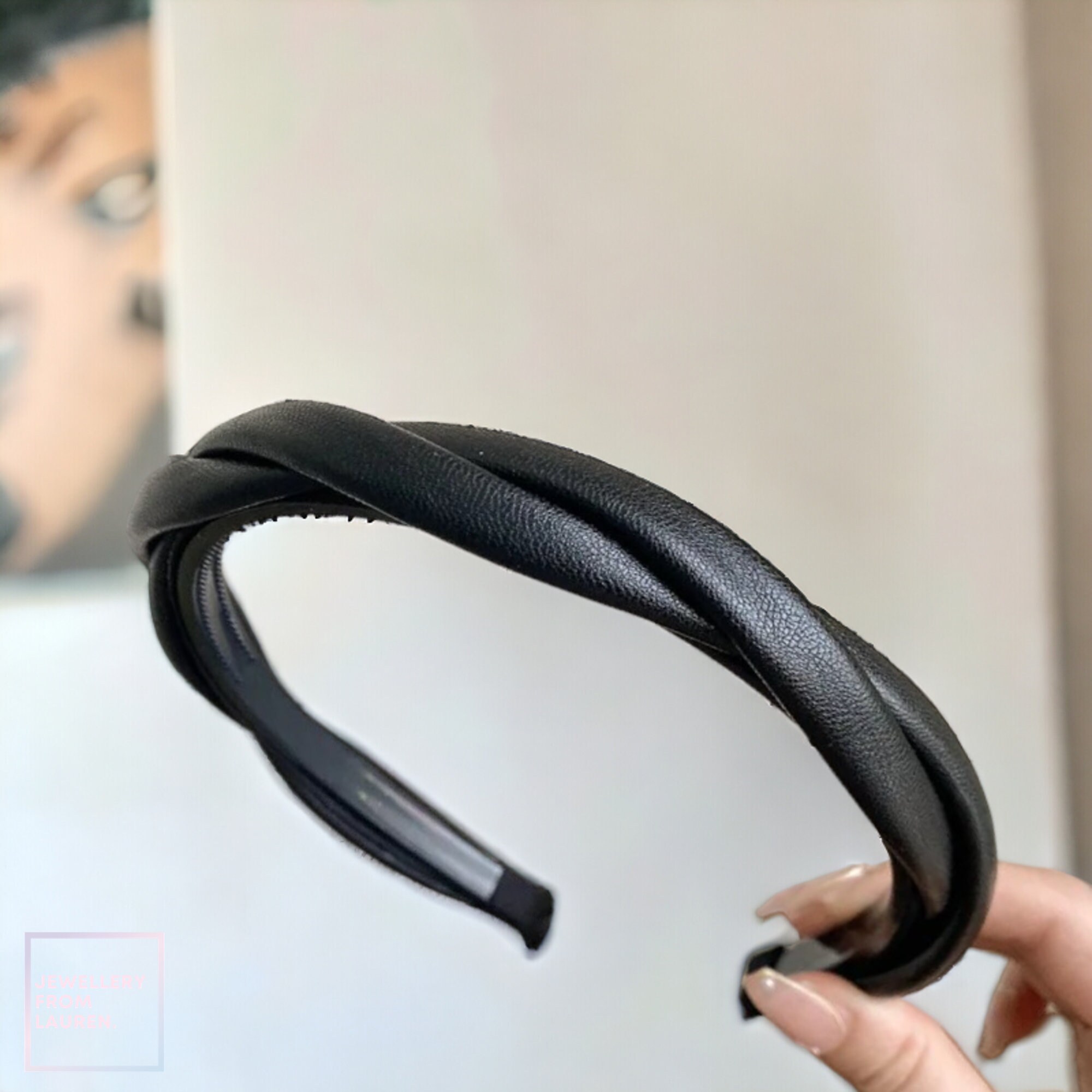 Leather Twisted Headbands Leather Hairband Women Hair Accessories Thin Hair Band Unique Hair ...