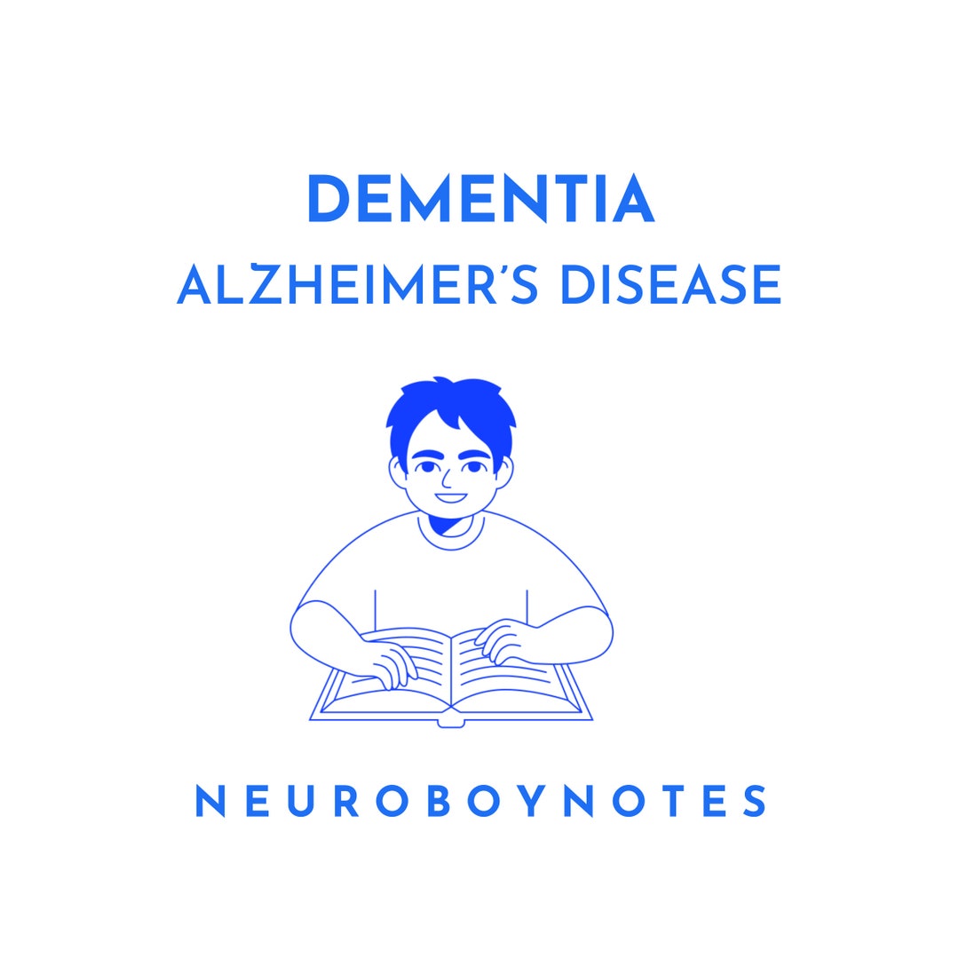 Dementia Alzheimer's Disease Study Notes - Etsy
