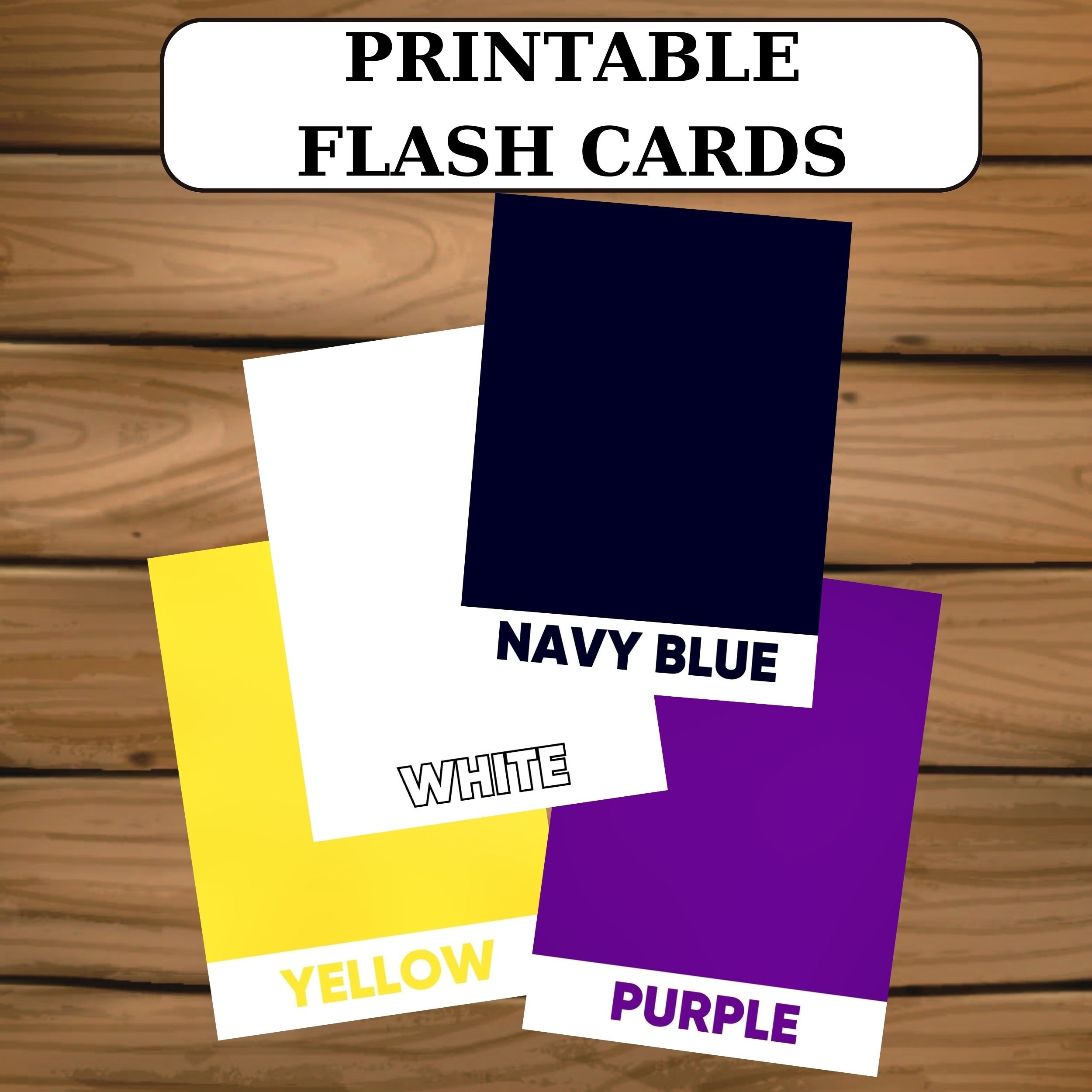 12 Colors Flashcards Printable 12 Colors Flashcards for Kids - Etsy