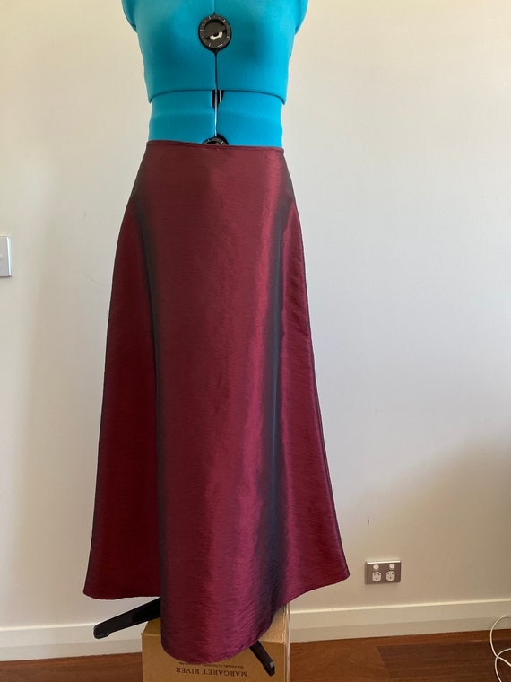 Vintage 90’s Maroon Blood Red Princess Skirt Formal P… - Gem