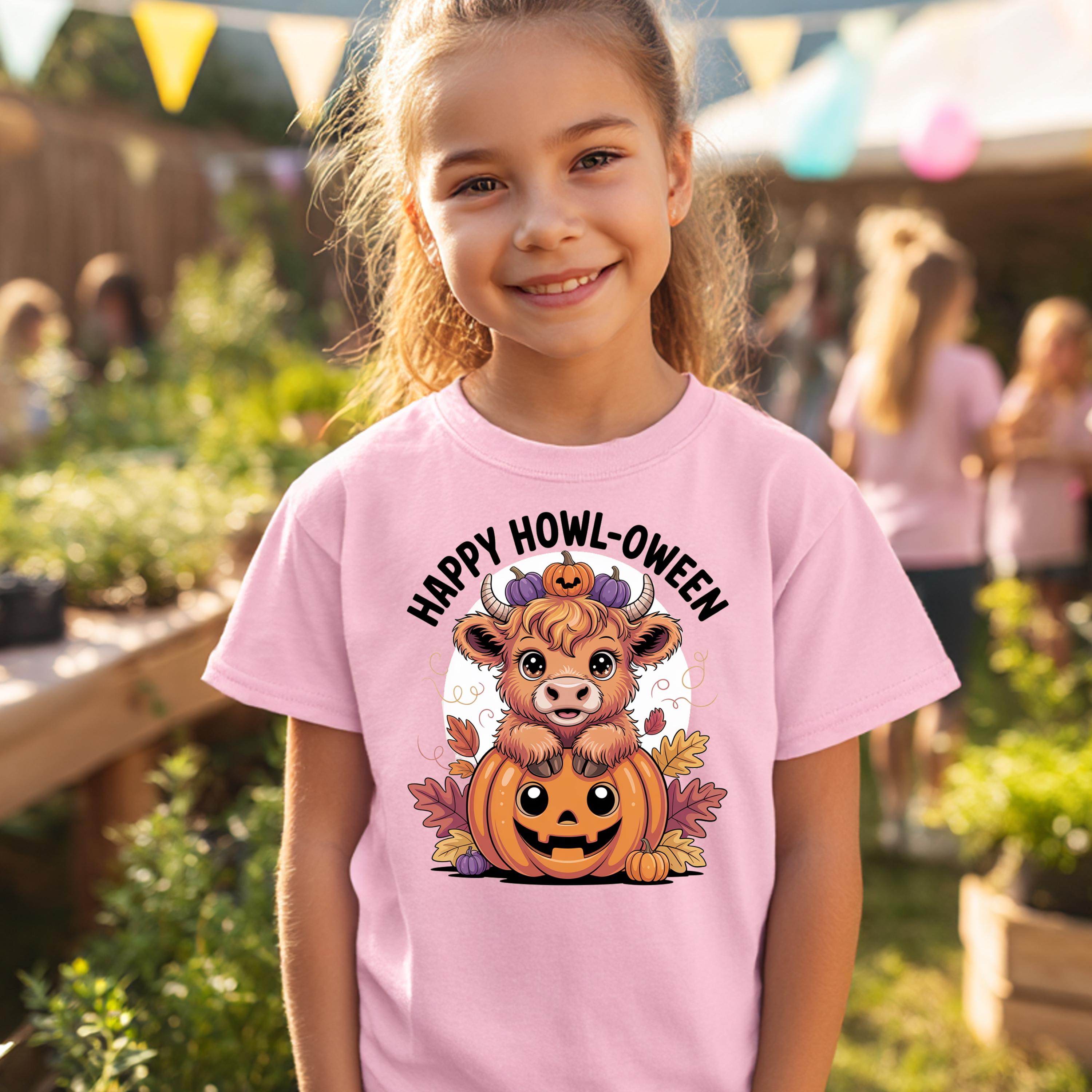 Happy Howl-oween Highland Cow Clipart, Cute Cow in Pumpkin PNG JPG SVG ...