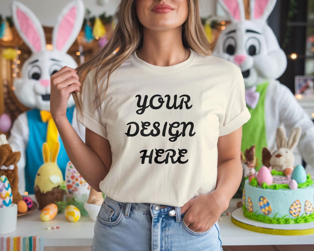 Easter Mock-up ,woman Model Tee Bundle Mockup, 12 Different Colors JPG ...
