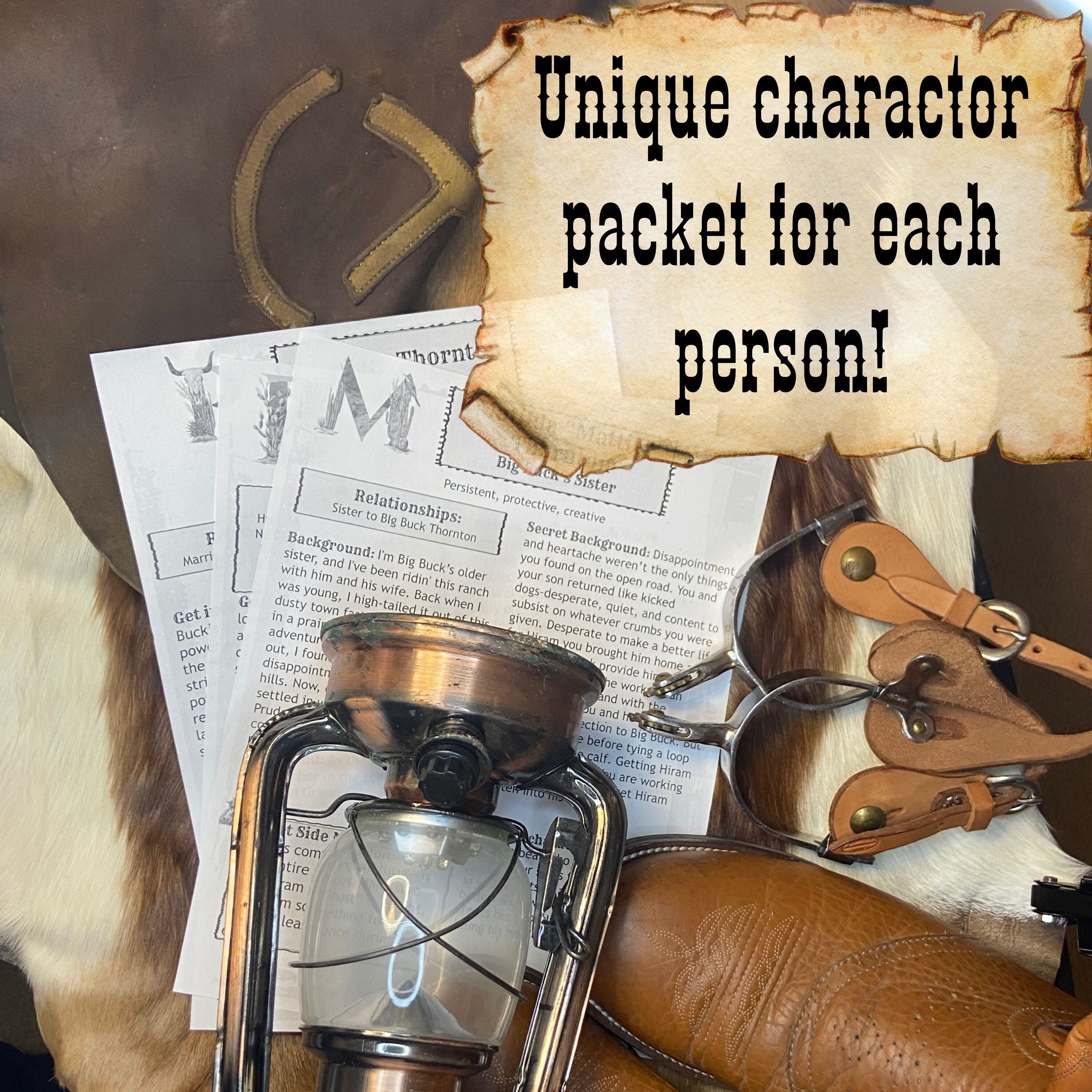 Wild West Murder Mystery Game, Printable Whodunit, 10-20 Player Black ...