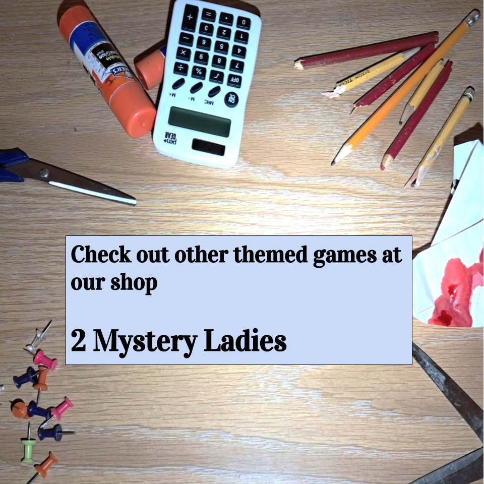 High School Murder Mystery Game: Printable Whodunit, 5-9 Player Color ...