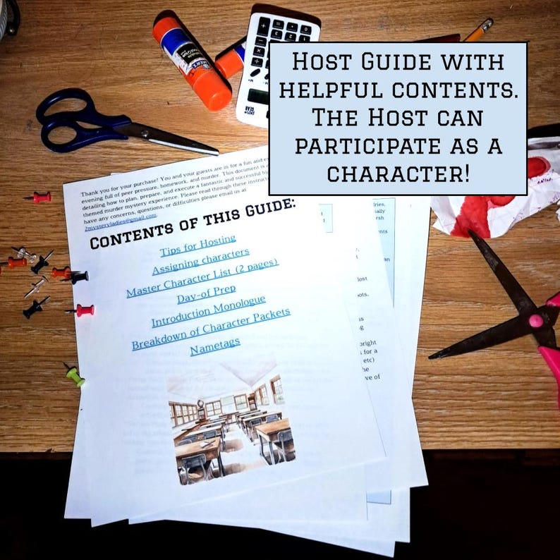 High School Murder Mystery Game: Printable Whodunit, 10-20 Player Color ...