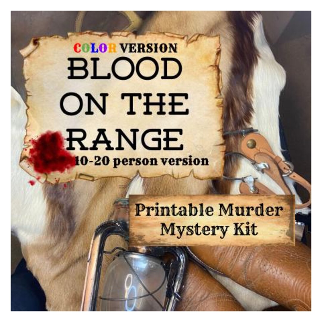 Blood on the Range: A Wild West Murder Mystery Color Version for 10-20 ...