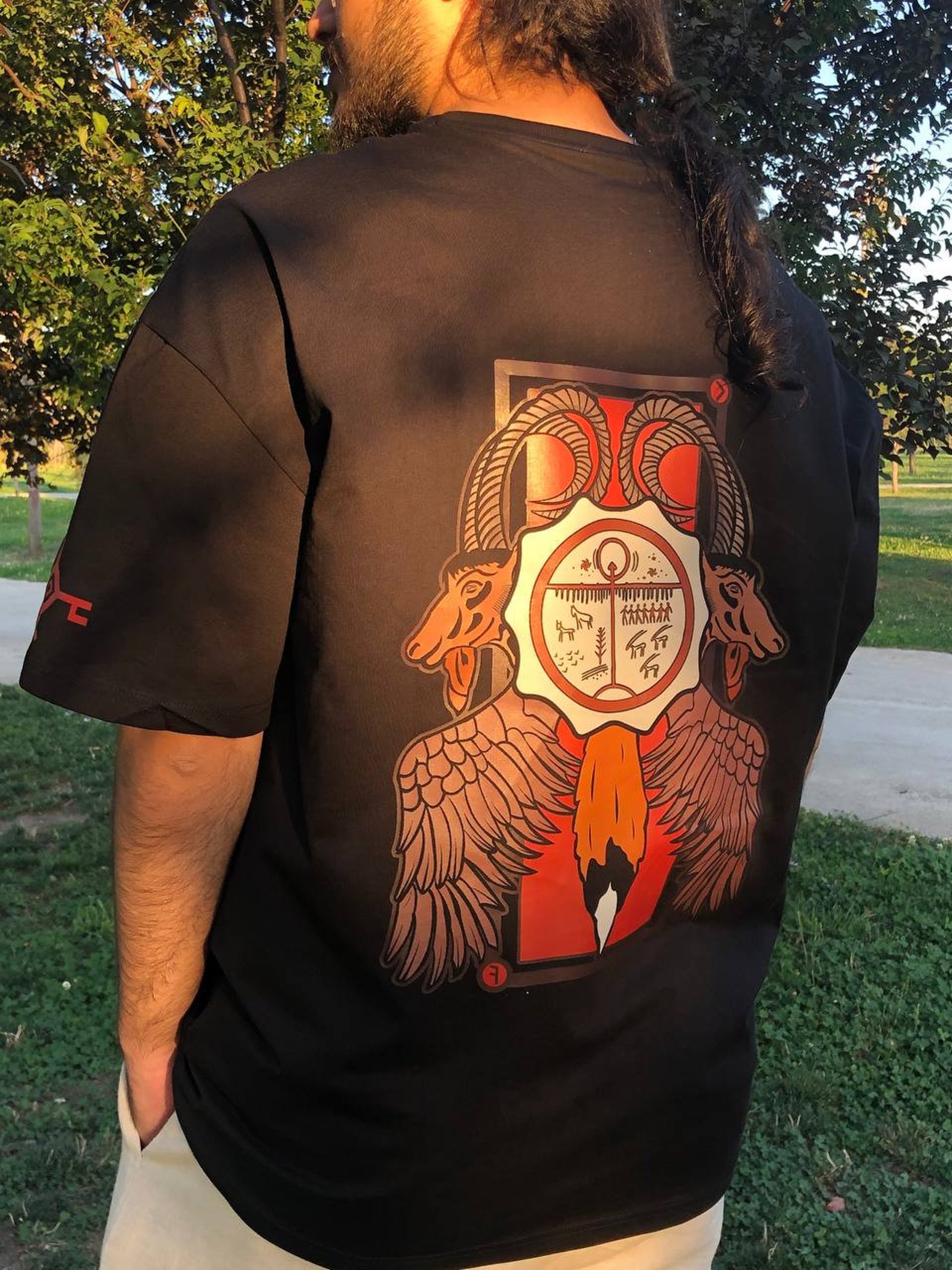 Spirit of Shaman Oversize Tshirt, Shamanic Tshirt, Turkic Tshirt, Pagan ...