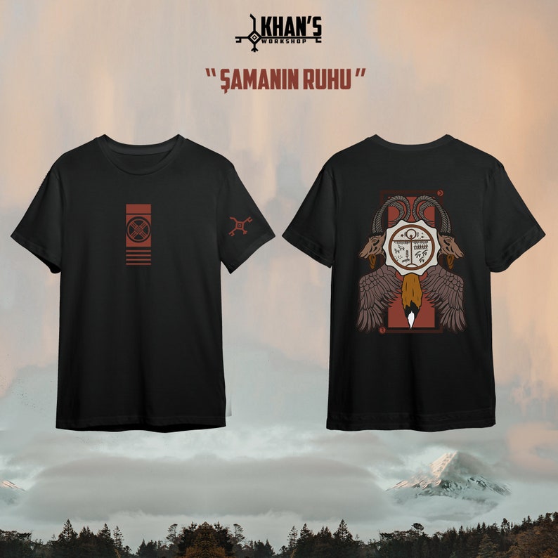 Spirit of Shaman Oversize Tshirt, Shamanic Tshirt, Turkic Tshirt, Pagan ...