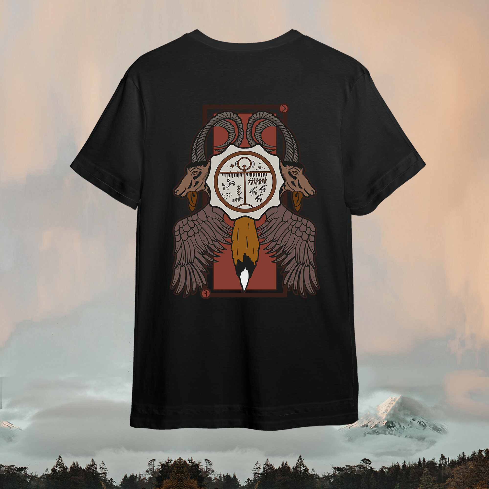 Spirit of Shaman Oversize Tshirt, Shamanic Tshirt, Turkic Tshirt, Pagan ...