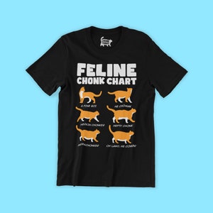 Feline Chonk Chart Unisex T-shirt | Funny Cat Shirt, Veterinarian Gift ...