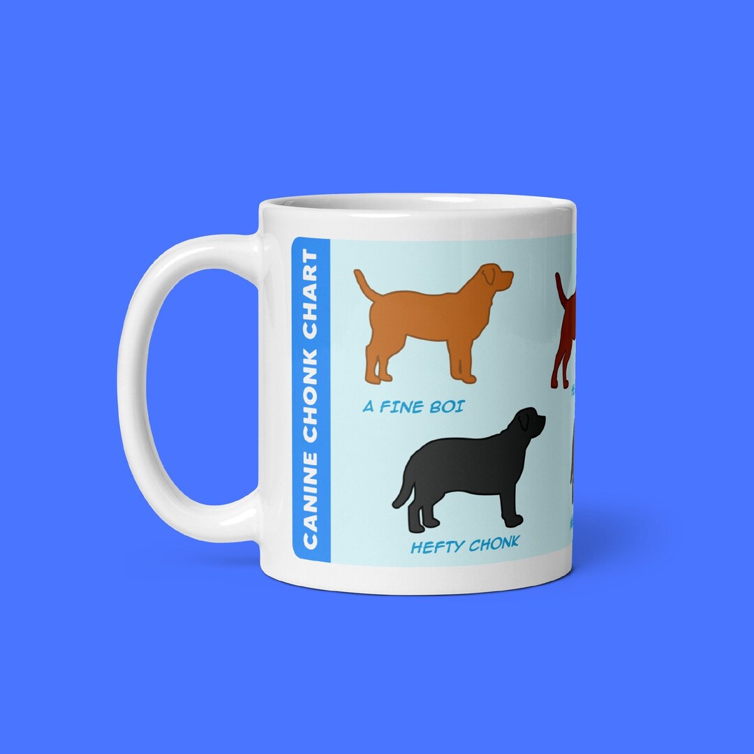 Canine Chonk Chart Mug | Veterinarian Gift, Funny Dog Mug, Dog Lover ...