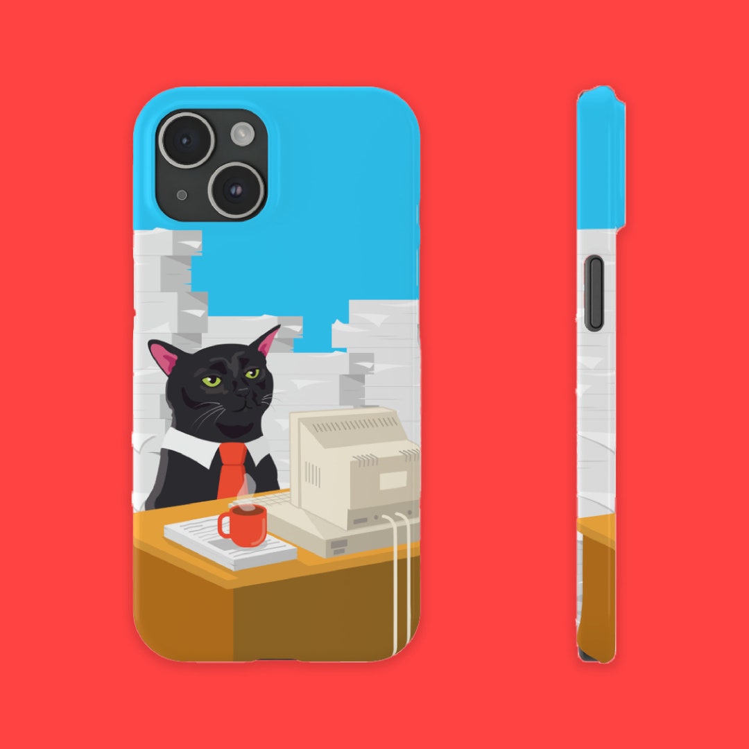 Mondaze iPhone Case | Funny Zoned Out Cat Meme, Programmer Gift, Cat ...