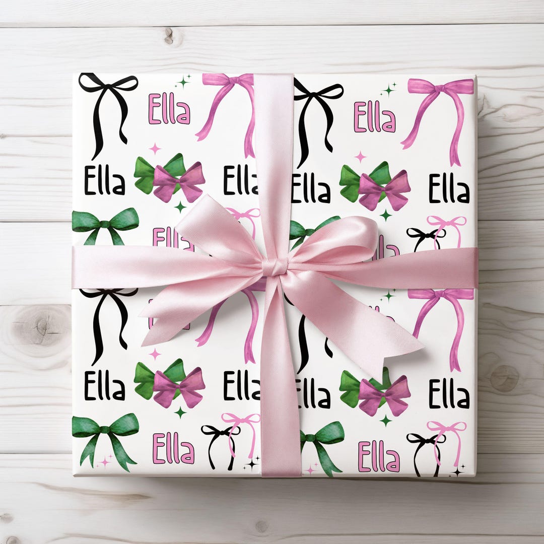 Personalized Coquette Wrapping Paper: Wicked Theme Gift Wrap - Etsy