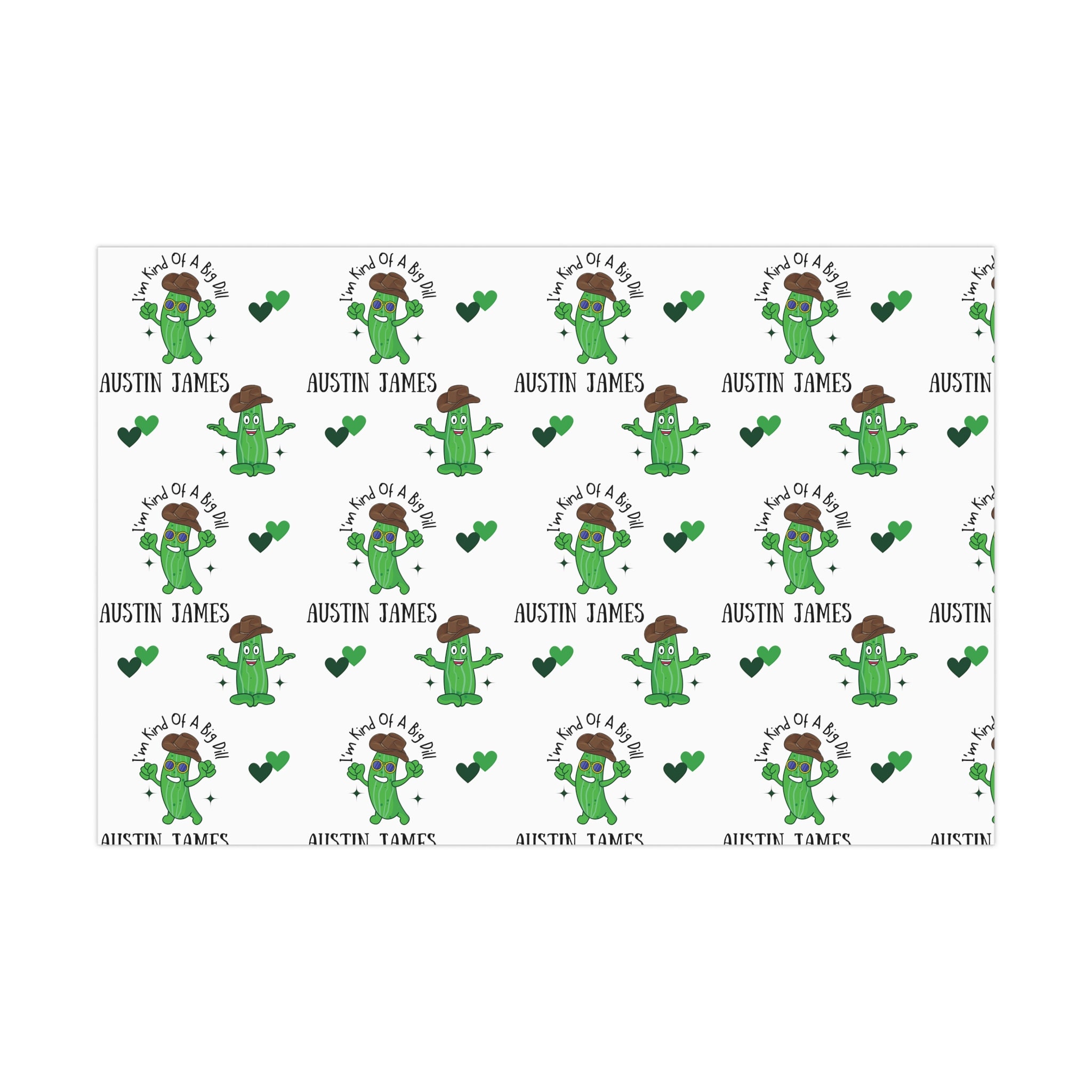 Pickle Gift Wrap Papers, Personalized Pickles Wrapping Paper, Pickle ...