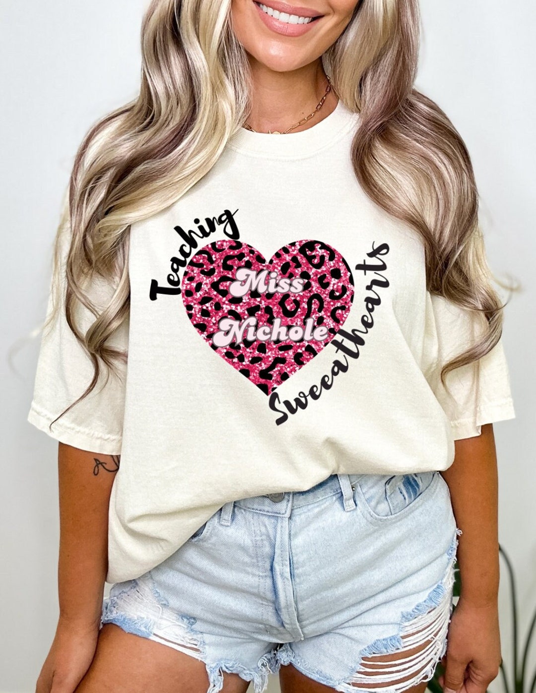 Personalizes Teacher Valentine's Shirts, Comfort Colors Tee, Trendy ...