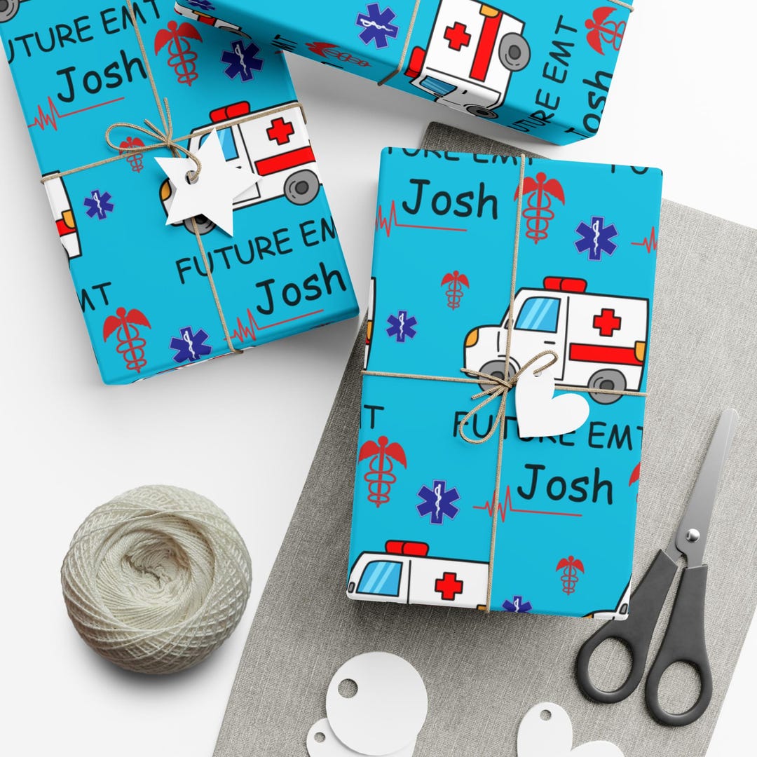 Personalized EMT Gift Wrap: Custom Birthday Wrapping Paper - Etsy
