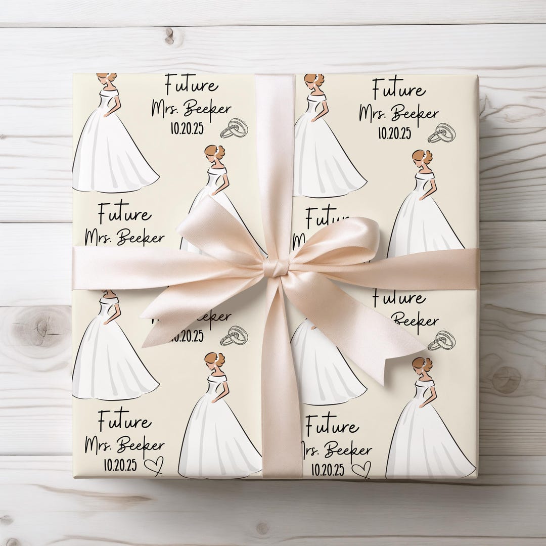 Charming Bridal Wrapping Paper for Wedding Gifts, Elegant Gift Wrap for ...