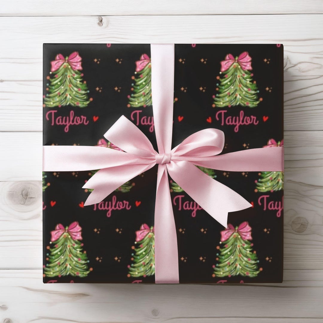 Personalized Gift Wrap Papers, Christmas Wrapping Paper for Coquette ...
