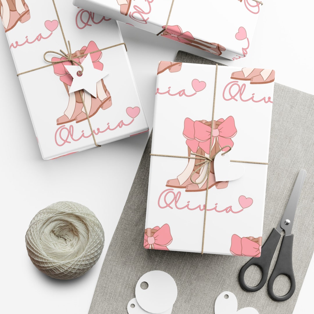 Custom Coquette Gift Wrap Paper for Kids Toddler Teen Adult, Wrapping ...