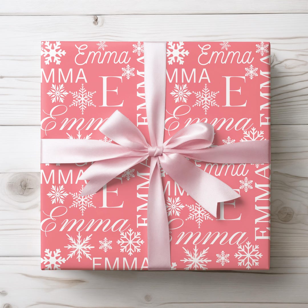 Personalized Holiday Wrapping Paper, Custom Gift Wrap for Christmas ...