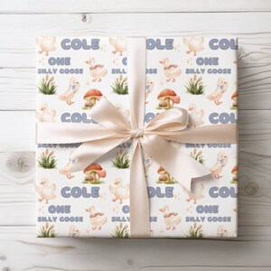 Personalized Silly Goose Wrapping Paper, Farm Theme Baby Shower, Kids ...