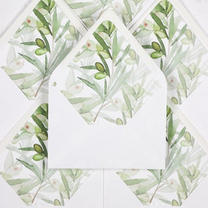 Olive Branch Printable Envelope Liners Italian-themed Envelope Liners ...