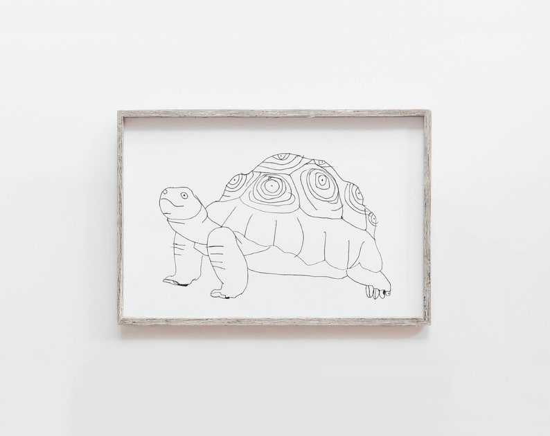 Printable Turtle Kids Room Art Print | Instant Download Child Wall Art ...
